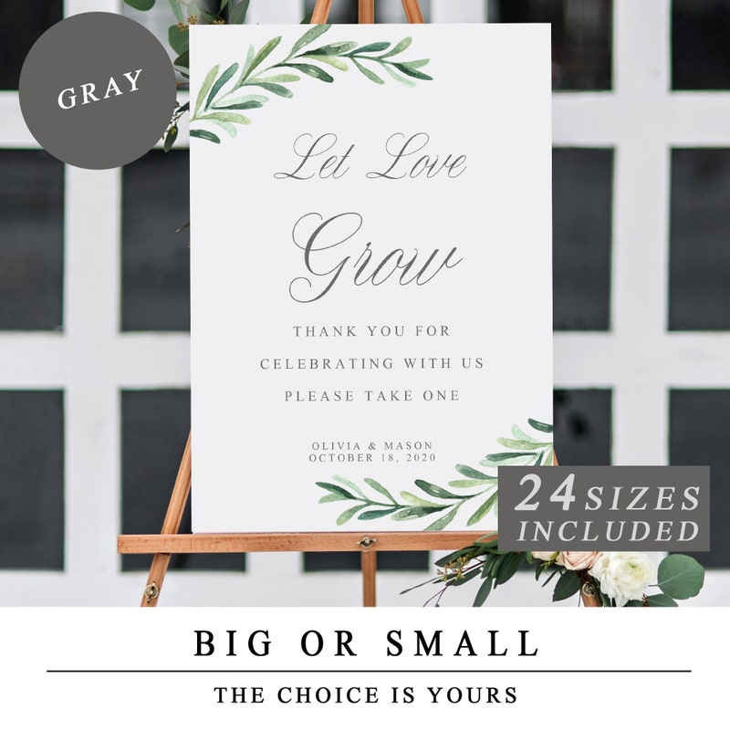 Let Love Grow Sign - Etsy