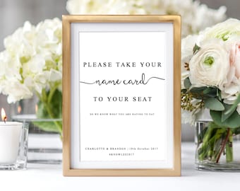 Place card sign | Etsy