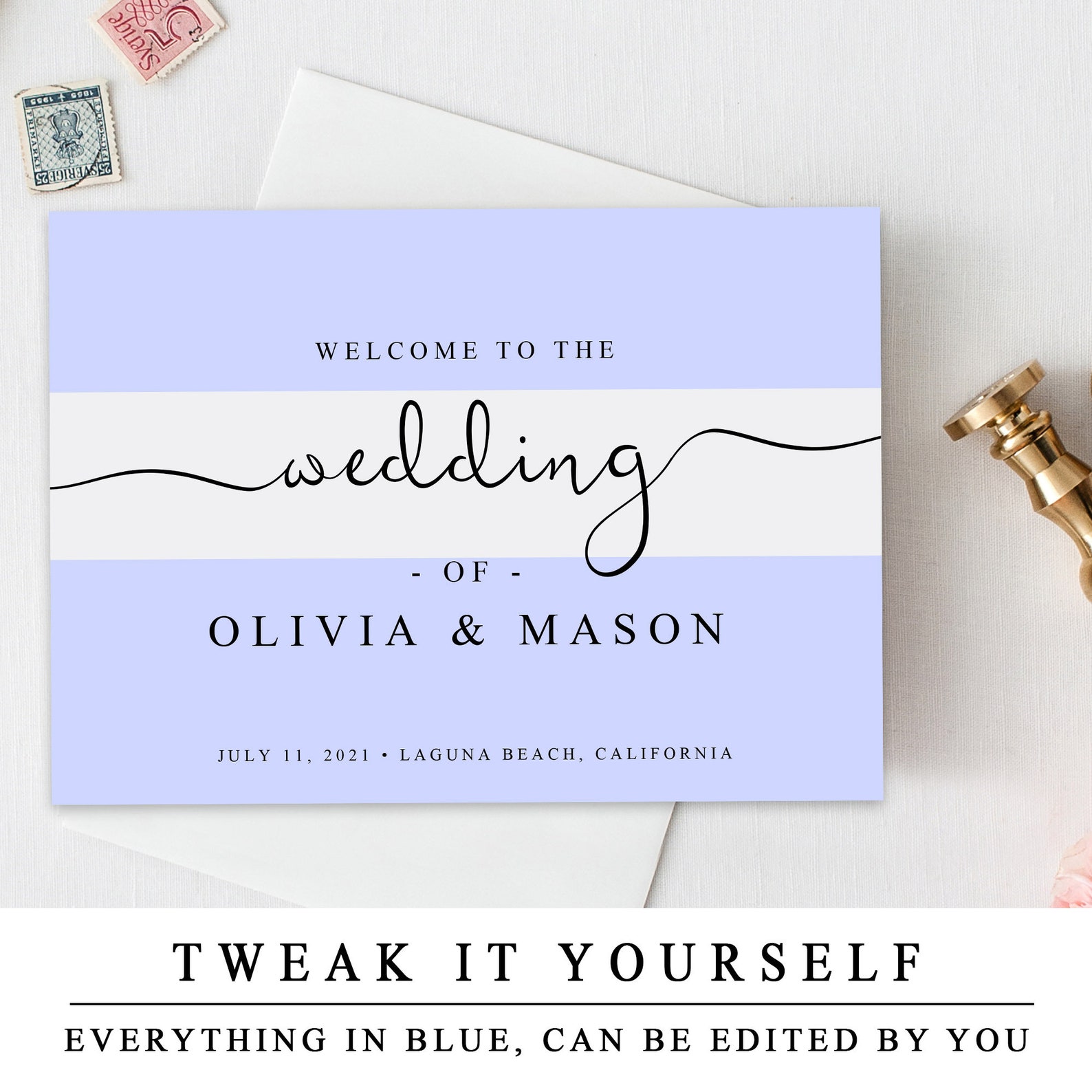 Printable Wedding Welcome Sign Template, Wedding Welcome Template ...