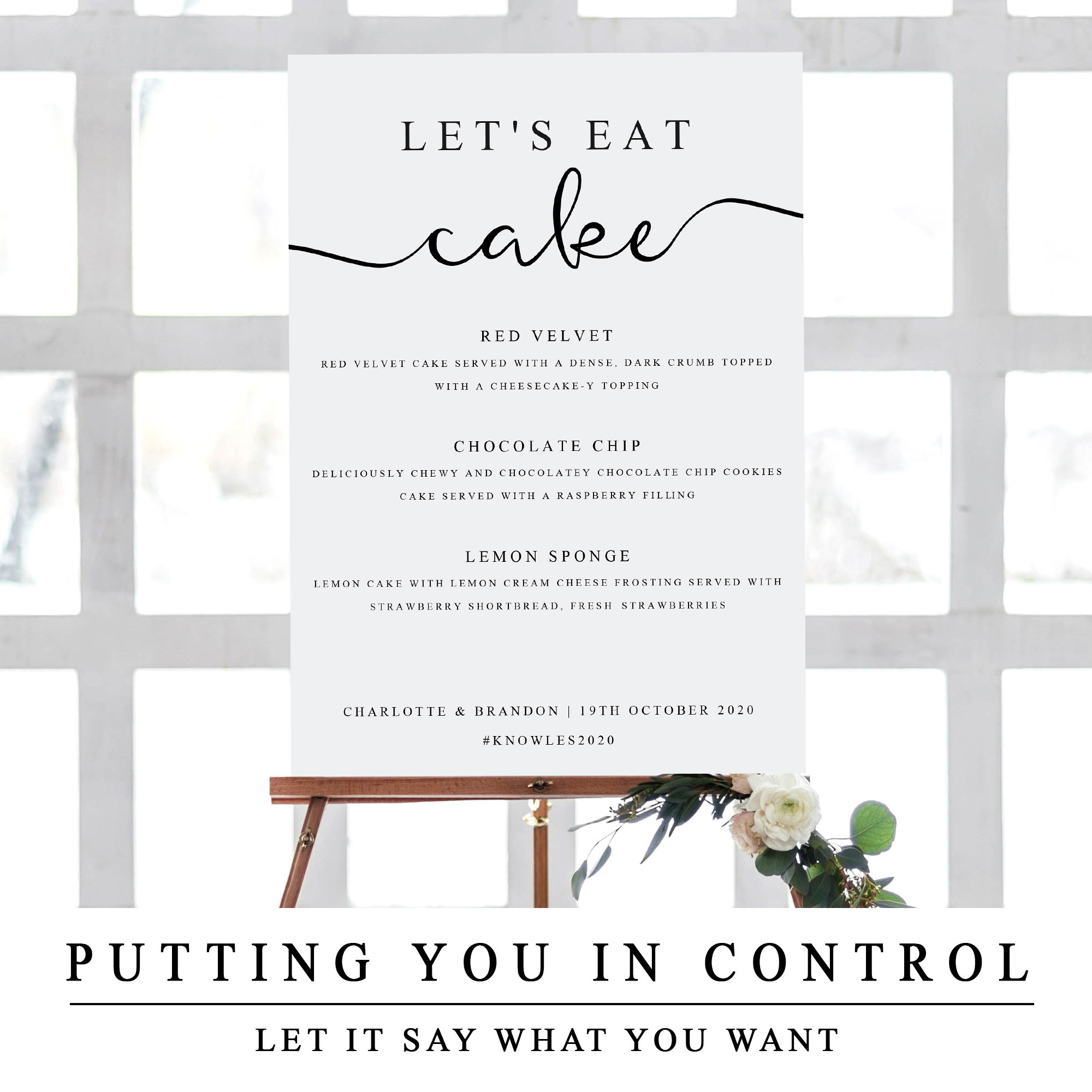 Cake Flavor Reception Signs DIY Printable Wedding Sign - Etsy UK
