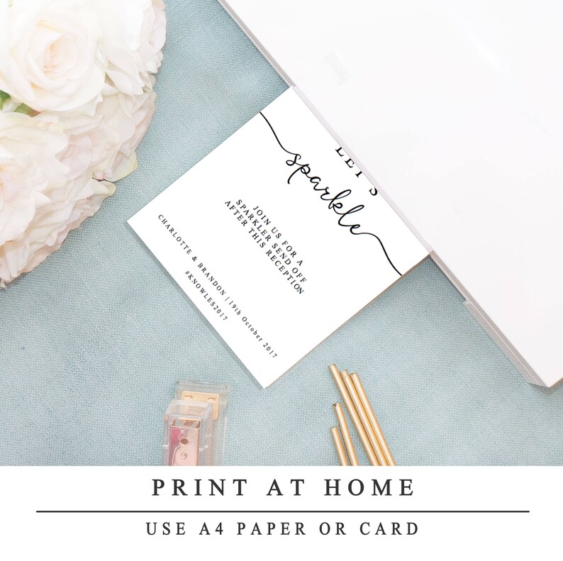 Printable Sparkler Send off Sign Template Wedding Sign - Etsy