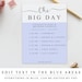 The Big Day Sign, Order of the Day Wedding Sign, Printable Wedding ...