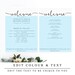 2 Sided Wedding Program Template, Printable Editable Wedding Program ...
