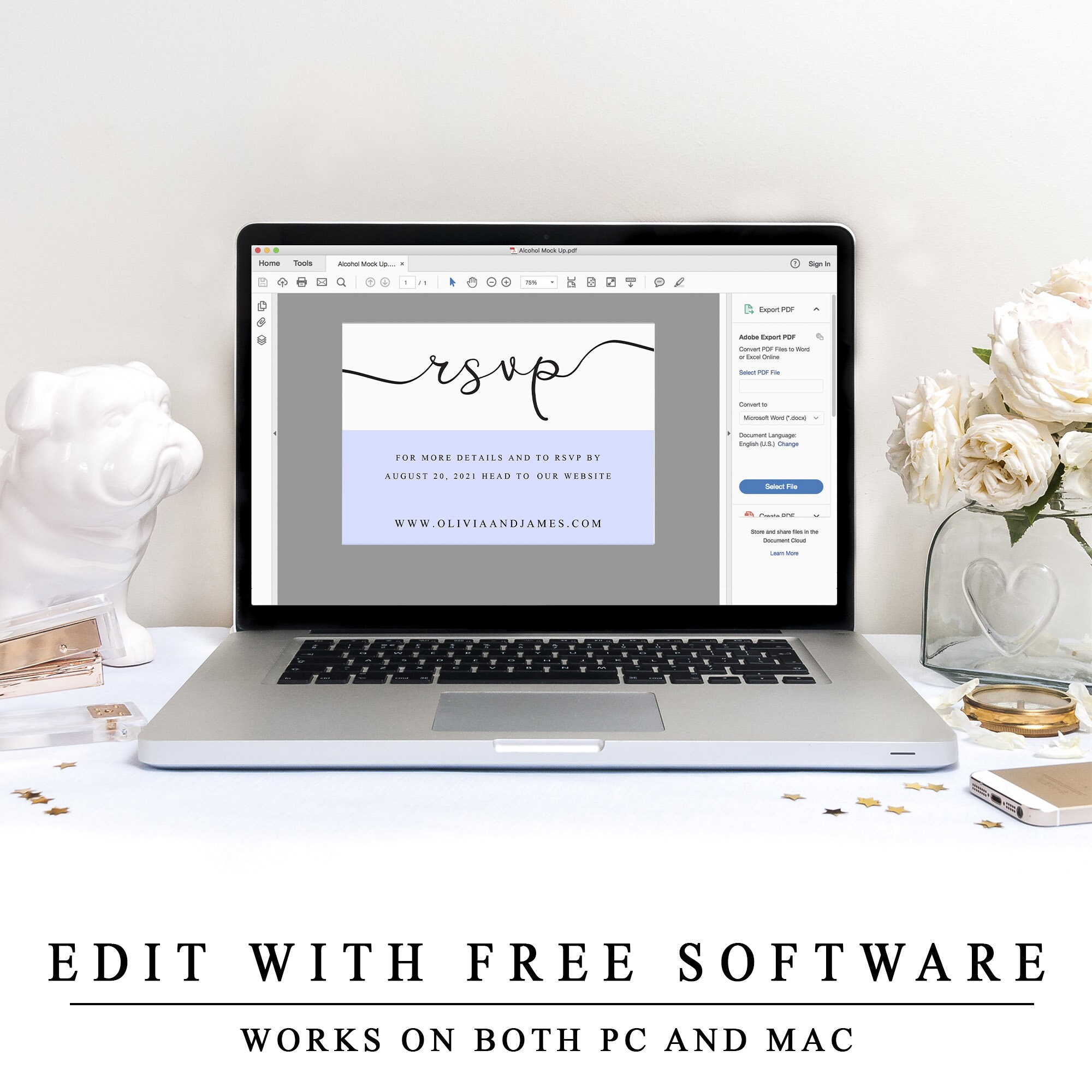 RSVP Website Template Instant Download Wedding Website RSVP | Etsy