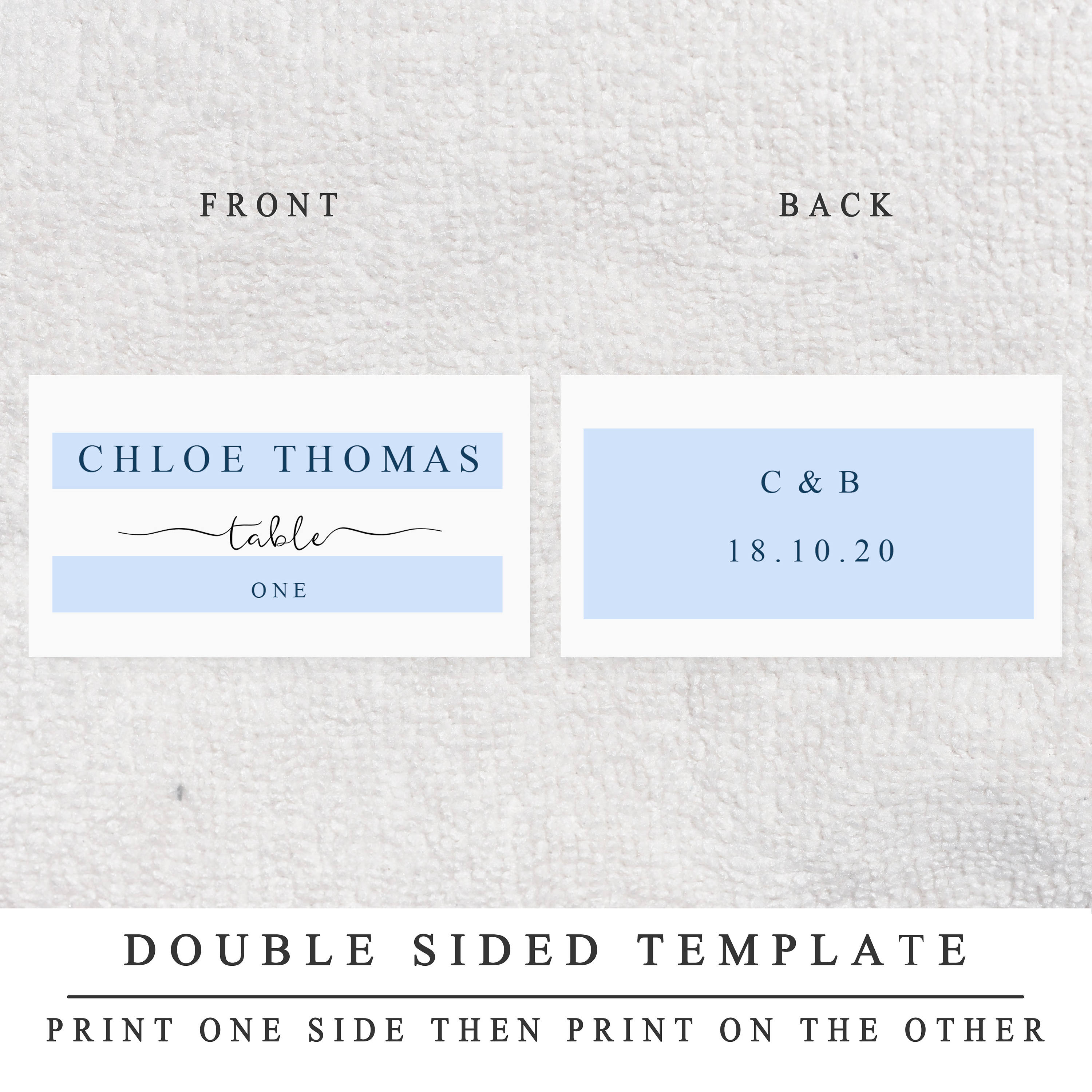 Custom Wedding Reception Place Cards, Wedding Place Card Printable ...