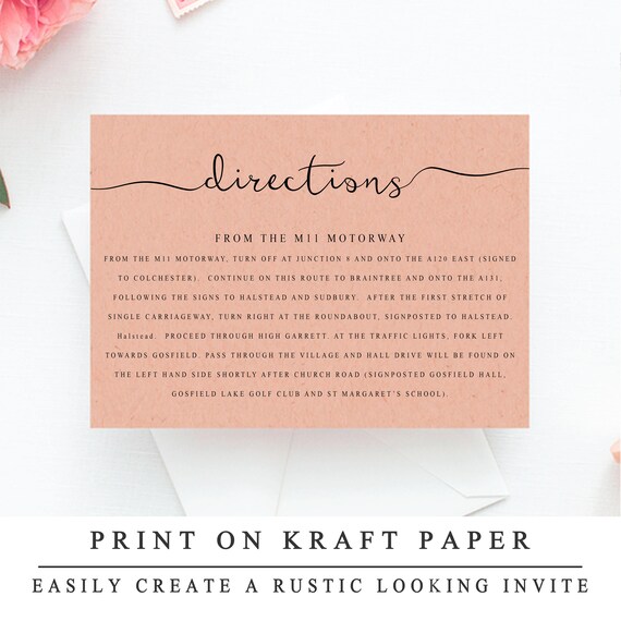 Directions Card Wording Wedding Direction Cards By Basic Invite