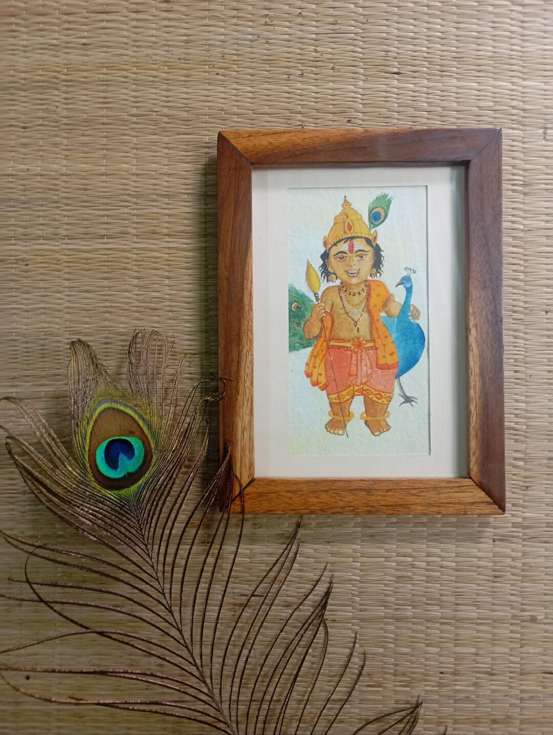 Bal Kartikeya Kid Kartik Skanda Murugan Kumar Handmade Framed ...