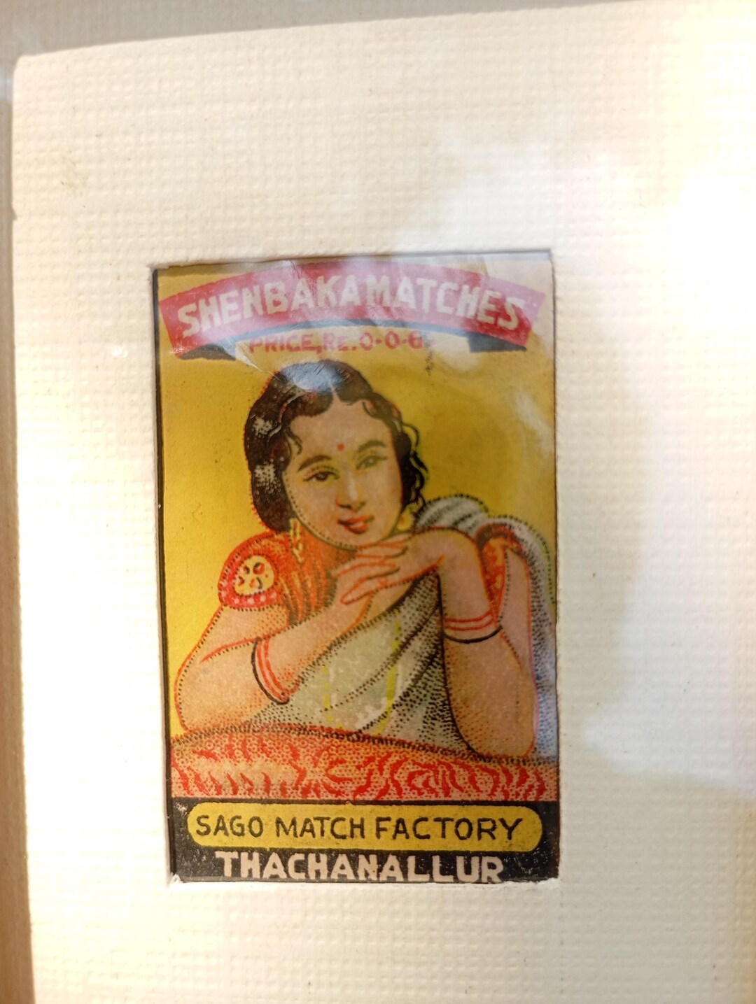 Framed Original Indian Matchbox Traditional Indian Beauty 1960s ...