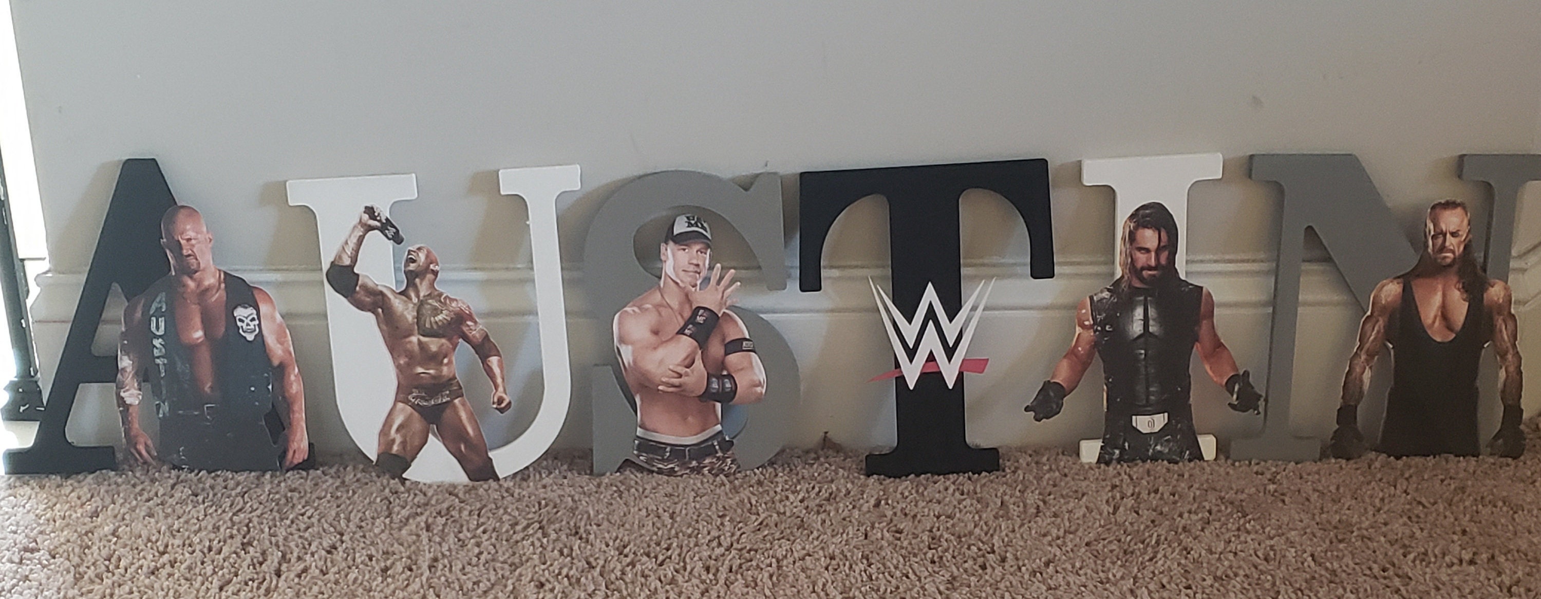 Wrestling Custom Wooden Letters/ Name | Etsy