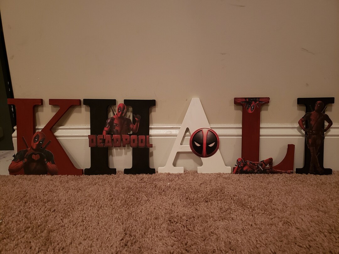Custom Wooden Letters : Deadpool - Etsy