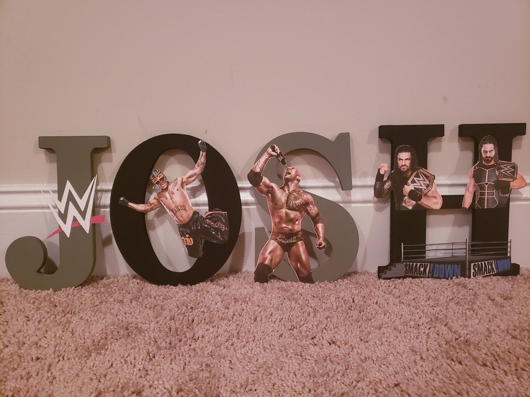 Wrestling Custom Wooden Letters/ Name - Etsy
