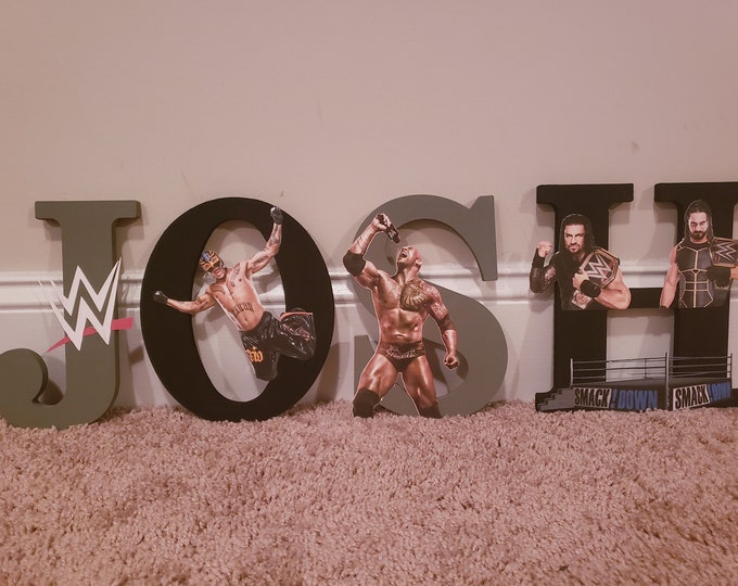 Wrestling Custom Wooden Letters/ Name - Etsy
