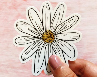 Daisy Flower Stickers - Etsy