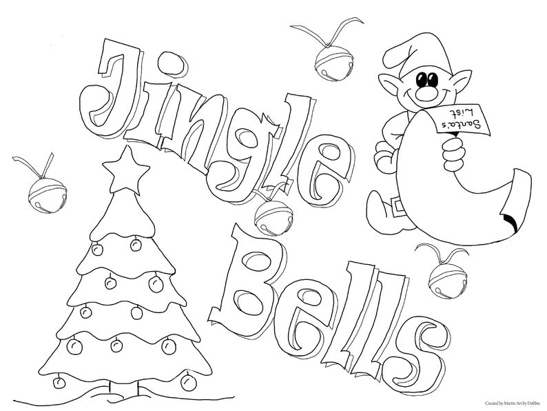 Jingle Bells Coloring Page - Etsy Canada