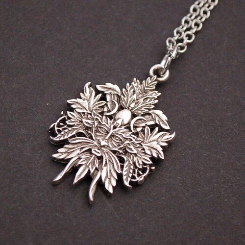 Green Man Pagan God Pan Necklace - Etsy