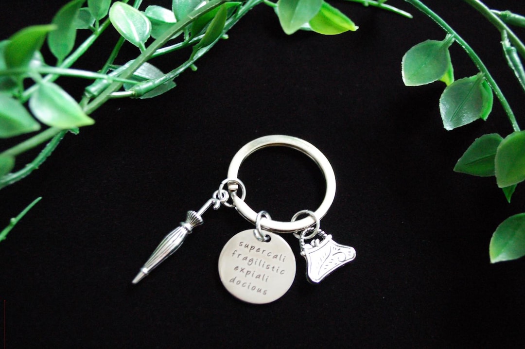 Mary Poppins 'supercalifragilisticexpialidocious' Keychain Keyring ...