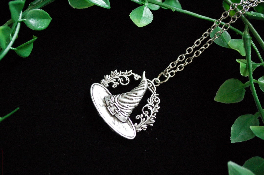 Witch Wicca Hat Necklace Fauna Border Gift - Etsy