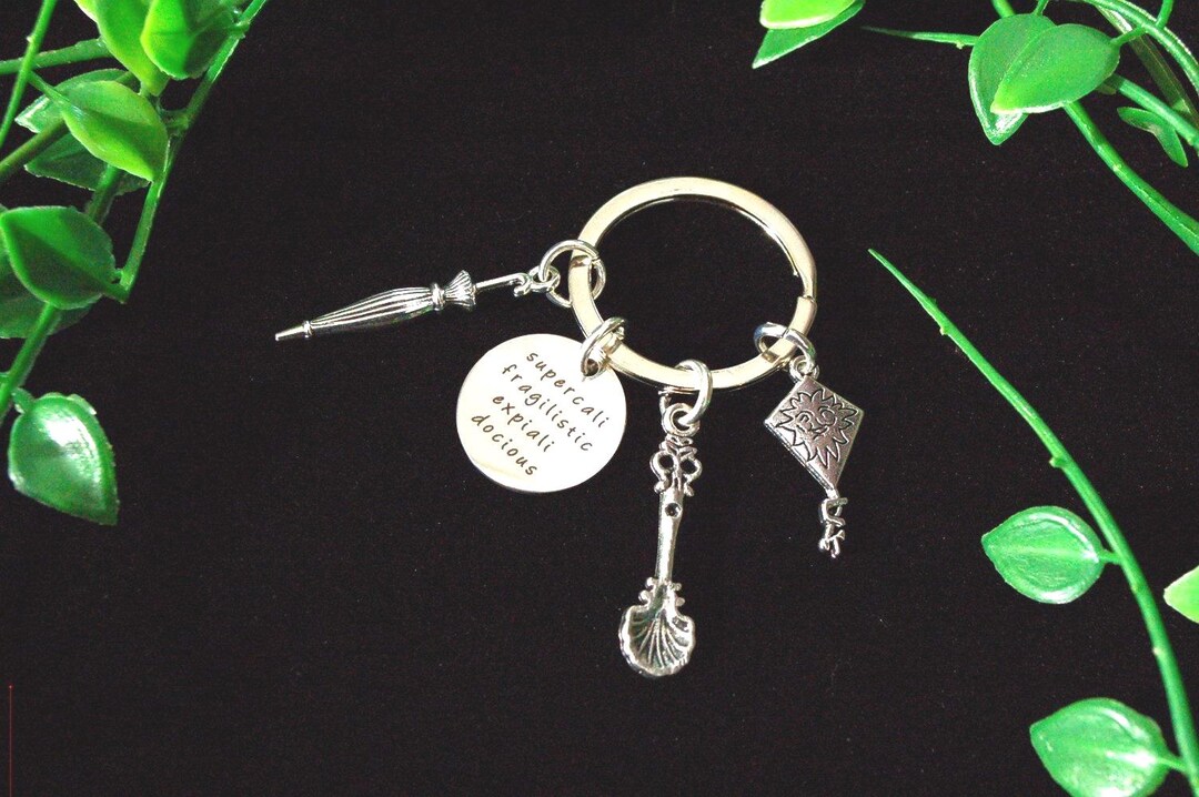 Mary Poppins 'supercalifragilisticexpialidocious' Keychain Keyring ...
