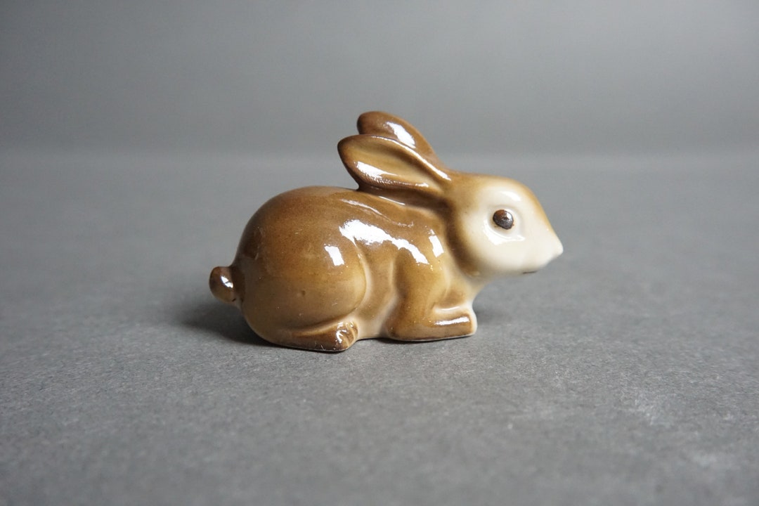 Vintage Ceramic Bunny Rabbit, Sweet Ceramic Miniature Bunny Figurine ...