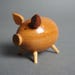 Vintage Wooden Pig Figurine, Turned Wood, Cute Miniature Pig, Rustic ...