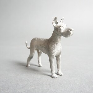 Vintage Pewter Great Dane Figurine, CH Pewter, Small Metal Dog Figurine ...