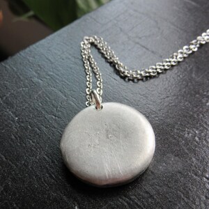 Handmade Pewter Necklace Pendant, Hand Poured Pewter Pendant Necklace ...