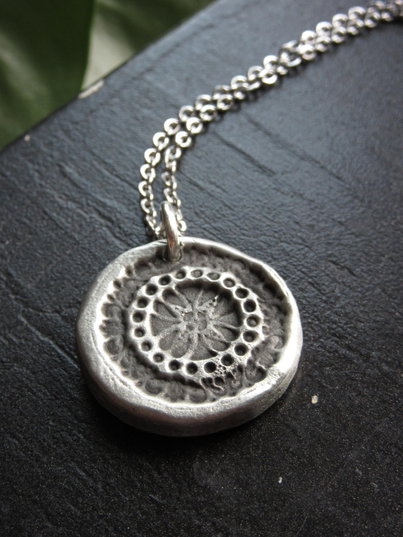 Handmade Pewter Necklace Pendant, Hand Poured Pewter Pendant Necklace ...