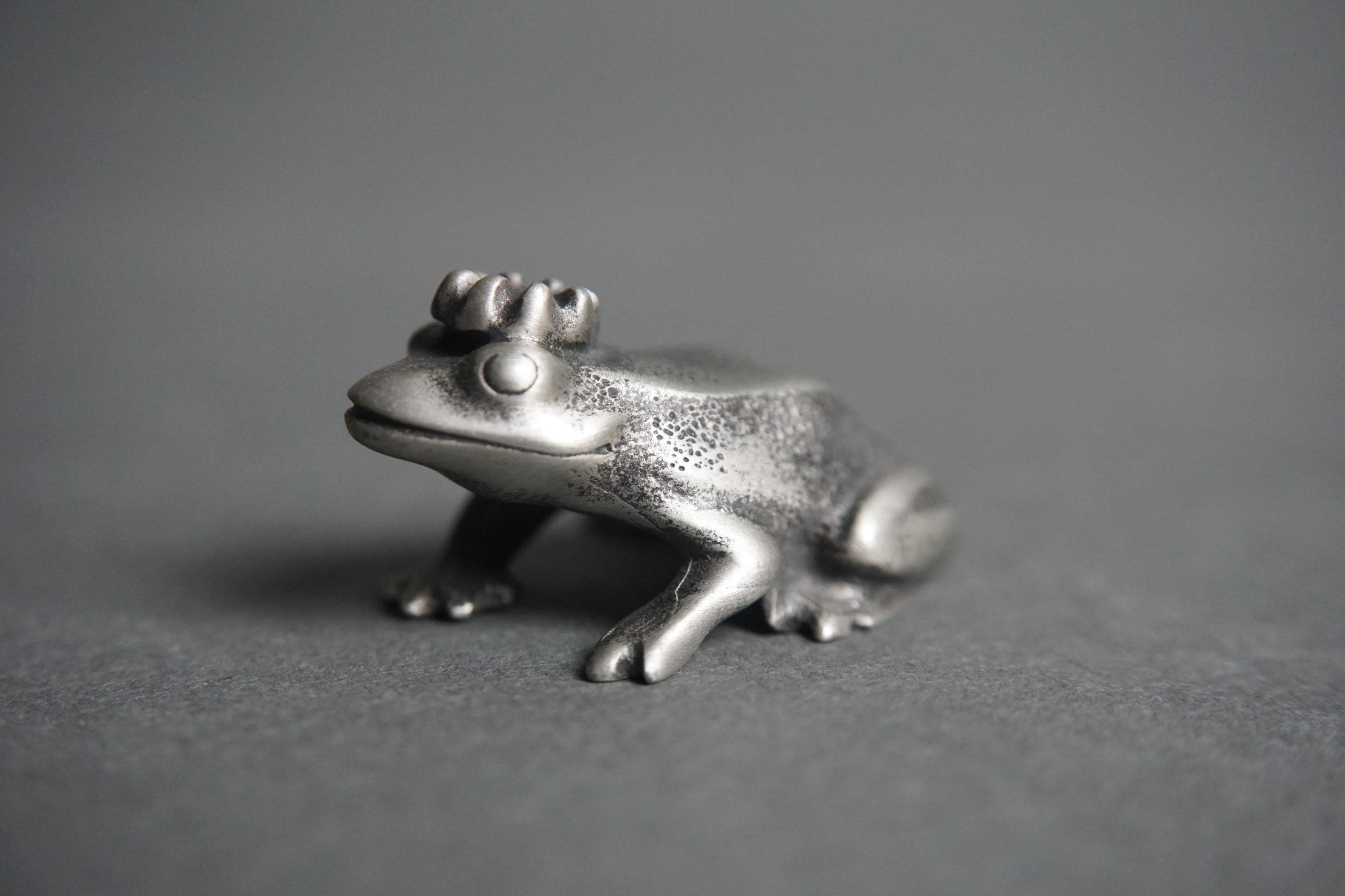 Vintage Pewter Frog Figurine, Crown Prince, CH Pewter, Small Metal ...