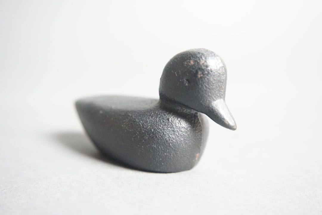 Vintage Metal Duck Figurine, Black Cast Metal Duck, Iron, Vintage Duck ...