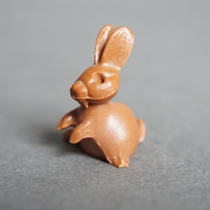 Tiny Plastic Rabbit Figurine, Dollhouse, West Germany Bunny Miniature ...