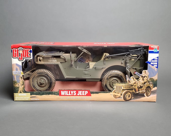 Vintage GI Joe Willys Jeep Vehicle W/ .30 Caliber Machine Gun, Limited ...