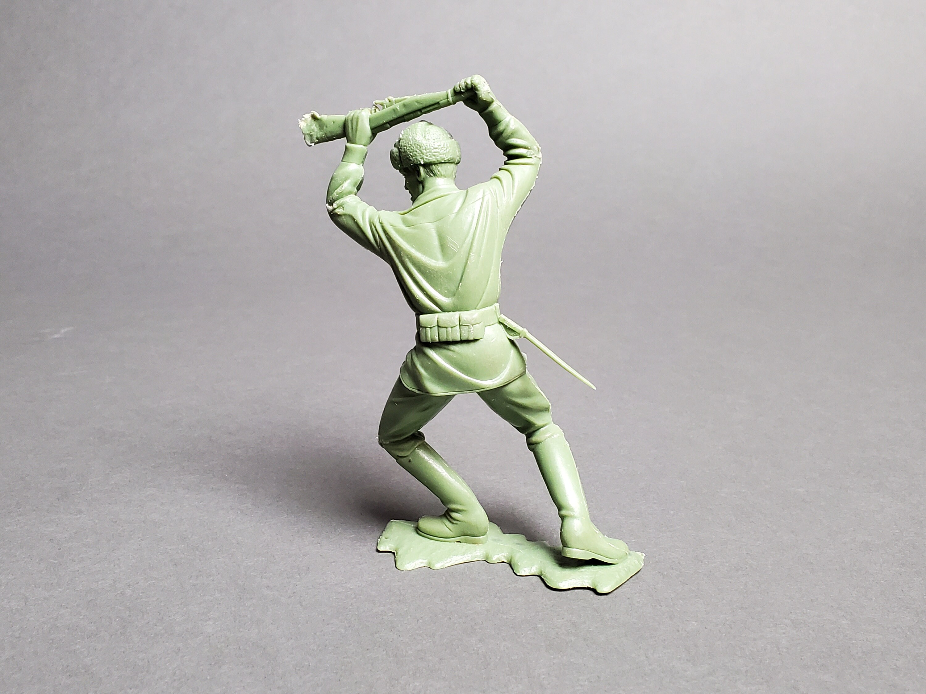 Vintage 1960's Louis Marx Green Plastic Action Figure Army Man, Large ...