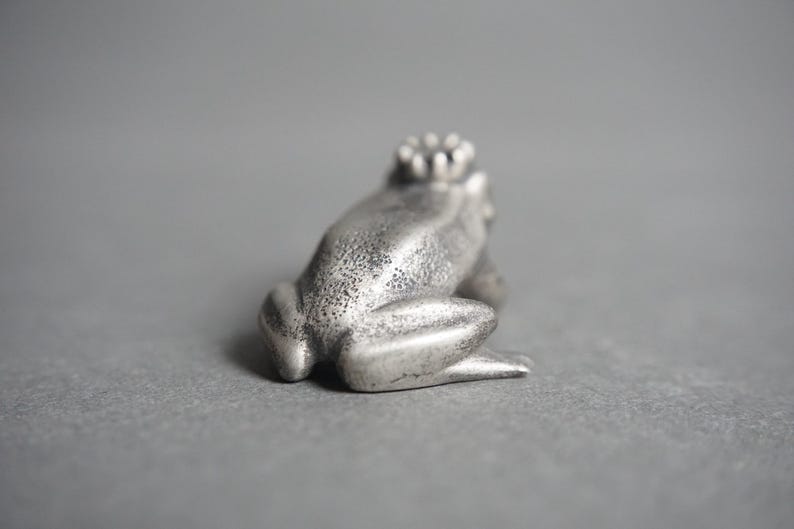 Vintage Pewter Frog Figurine, Crown Prince, CH Pewter, Small Metal ...