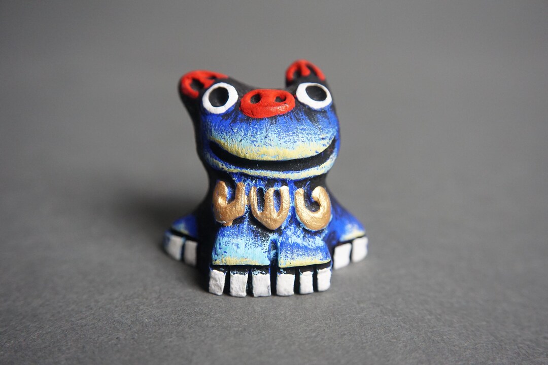 Vintage Goofy Ceramic Cat Figurine, Tonala, Funny, Tiny, Miniature ...