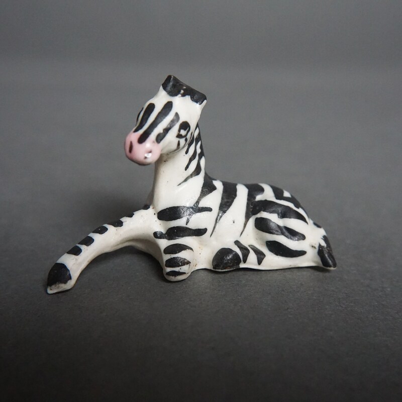 Porcelain Zebra Figurine - Etsy