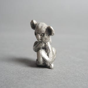 Vintage Pewter Koala Figurine, Miniature Metal Animal Figurine ...