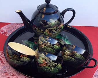 Oriental tea set | Etsy