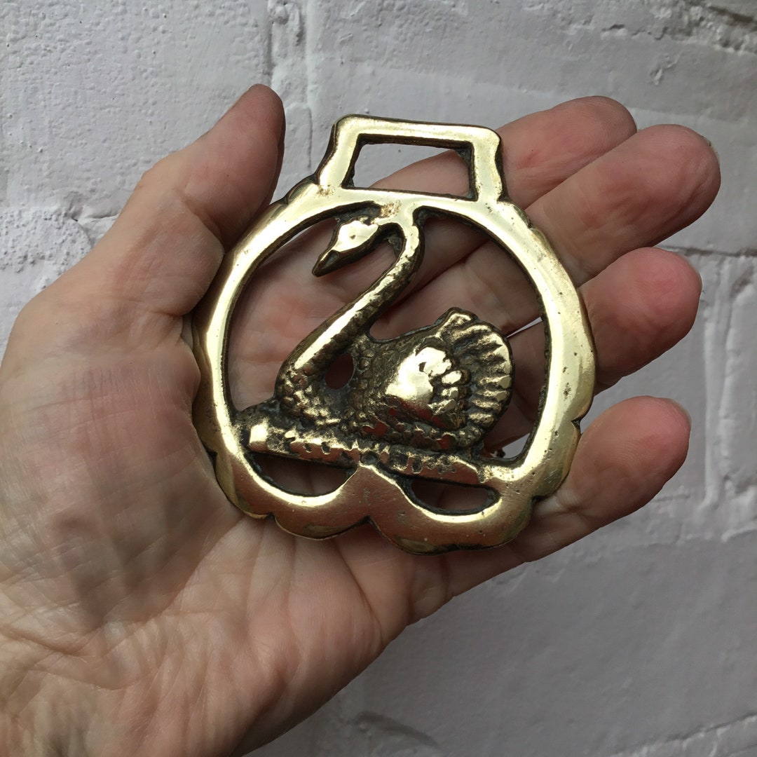 Swimming Swan Horse Brass, Symbol of Courage, Fortitude and Vigilance ...
