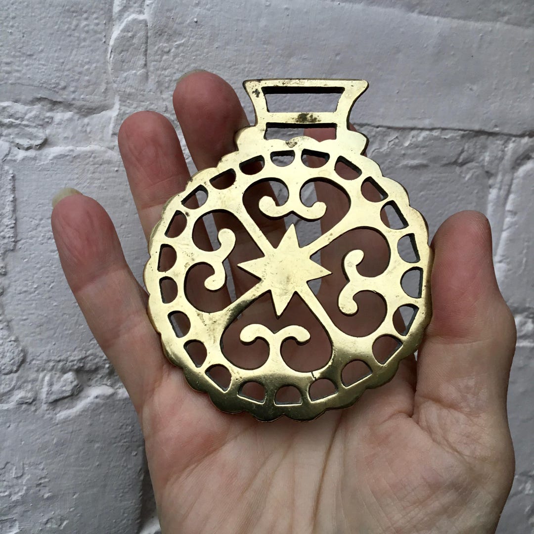 Moline Cross Cast Horse Brass, Antique Collectible, a Working Horse ...