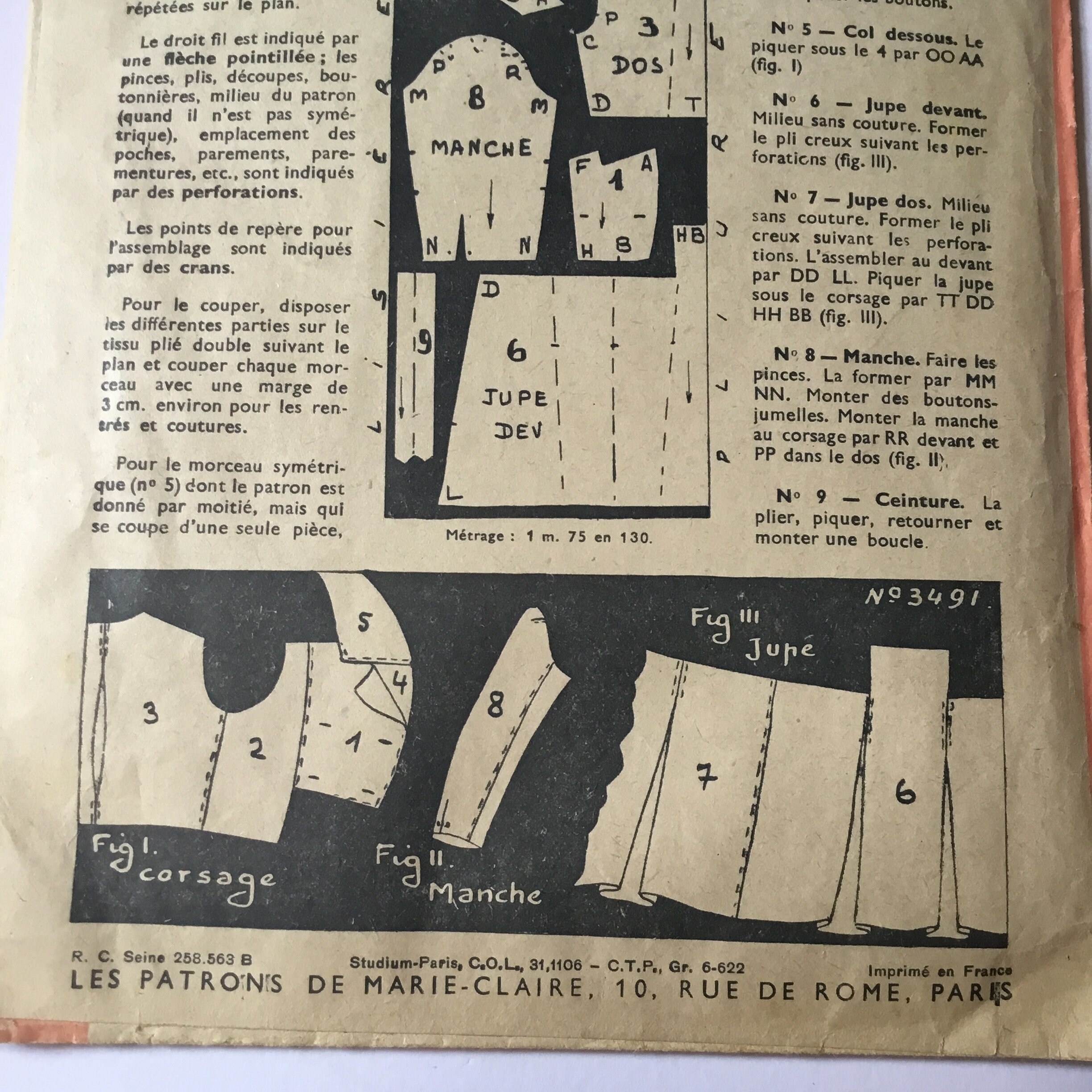 1960s sewing pattern for wiggle dress vintage French pattern Les ...