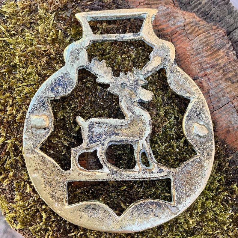Stag Vintage Horse Brass, Cast Piece. Scottish Stag Symbol. - Etsy UK