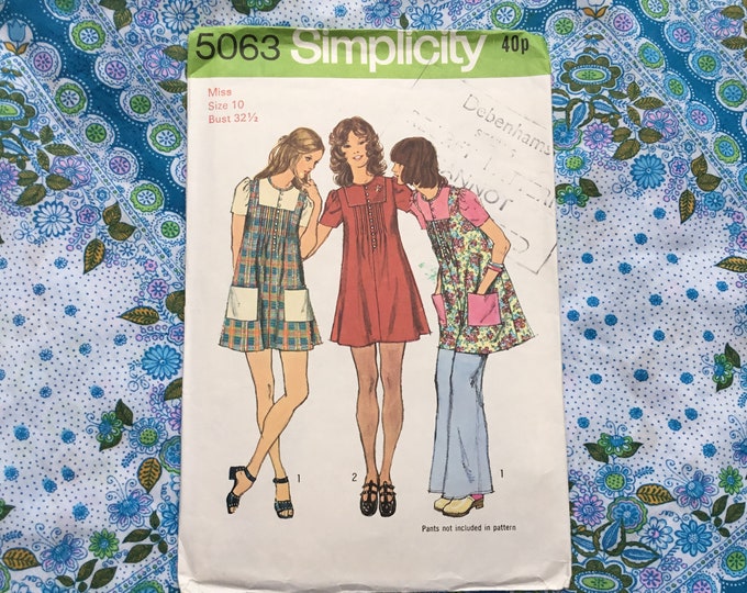 Mini Smock Dress Sewing Pattern. Simplicity 5063. Fits 32.5” Bust, UK 8 ...