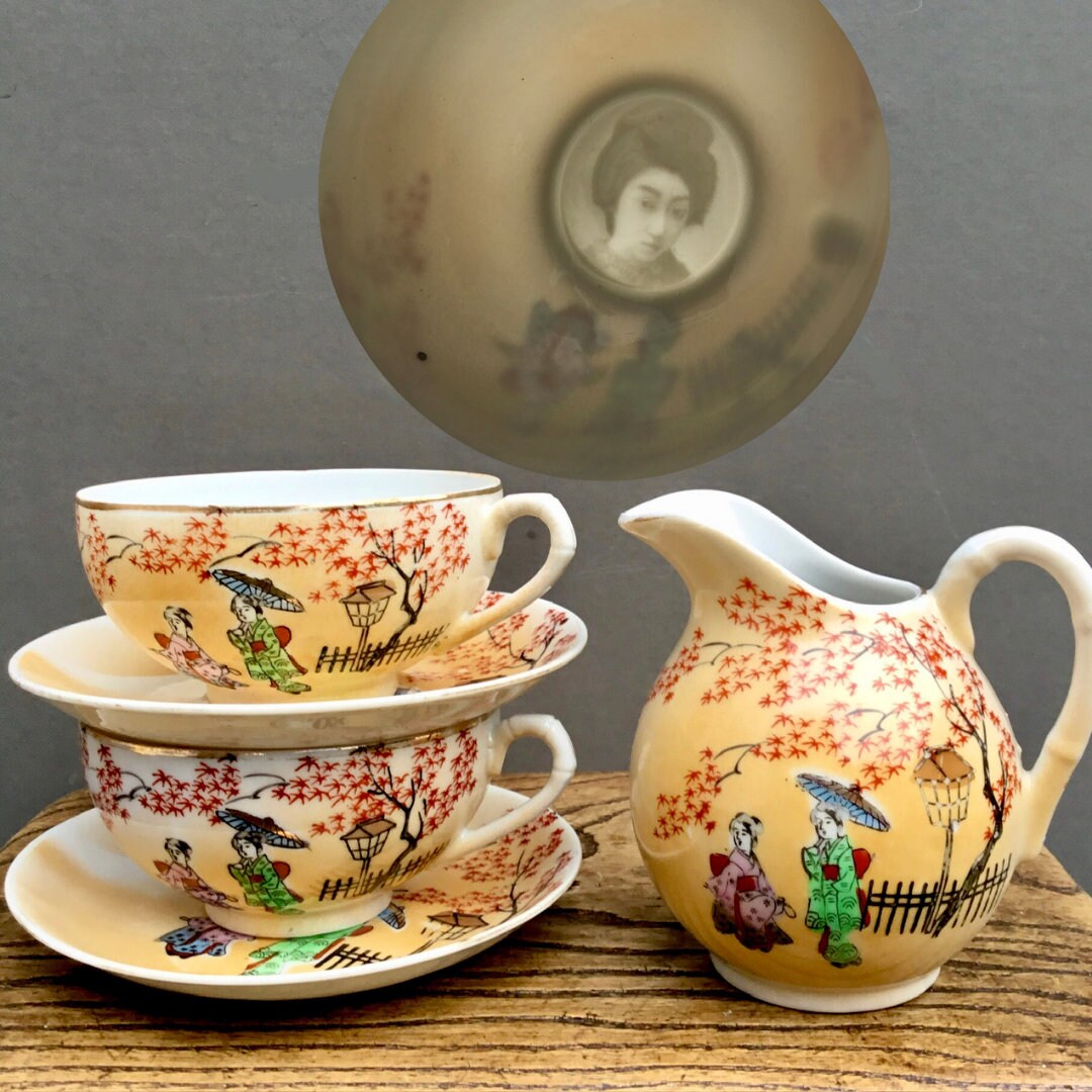 Japanese Tea Set With Geisha Face - Etsy Japanese Tea Set With Geisha Face - Etsy
