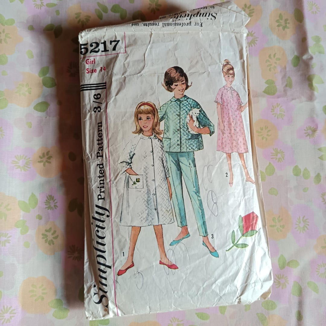 Vintage Sewing Pattern, Girls Nightdress, Pyjamas, Dressing Gown ...