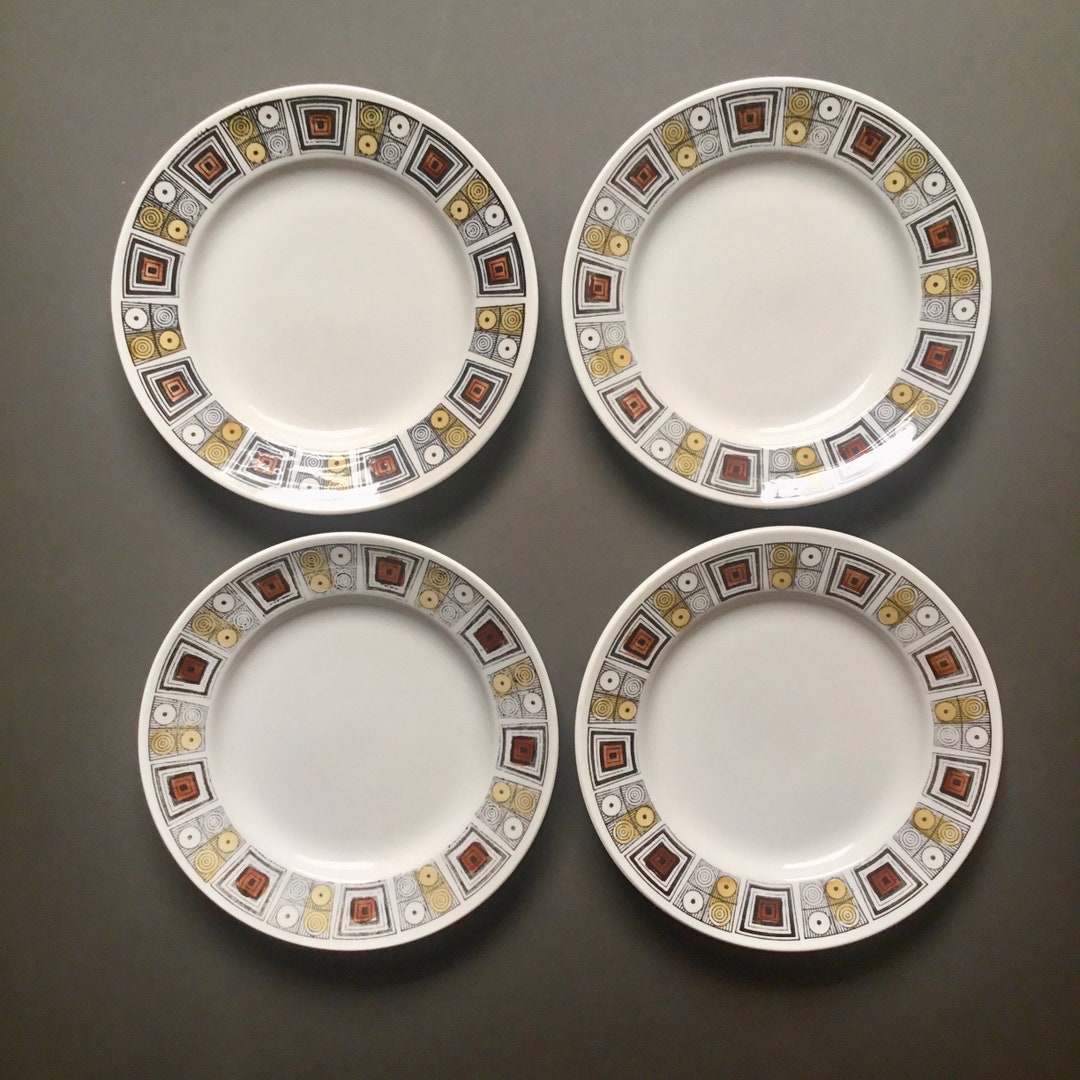 Kathie Winkle Rushstone Small Plates, Set of 4. Broadhurst Ironstone ...