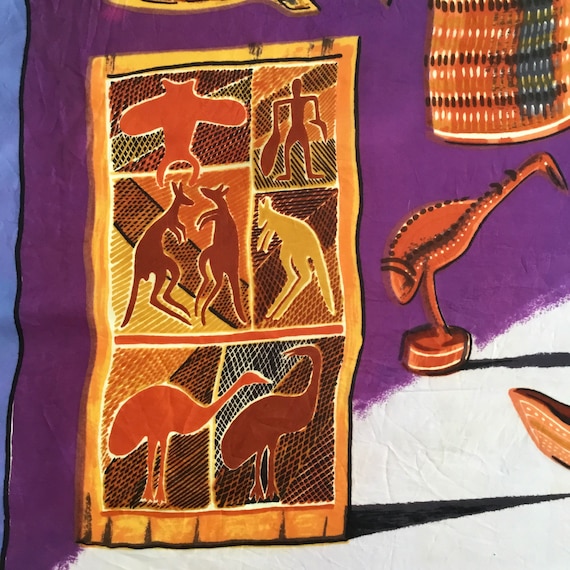 Vintage Australian Aboriginal art scarf designed by L… - Gem
