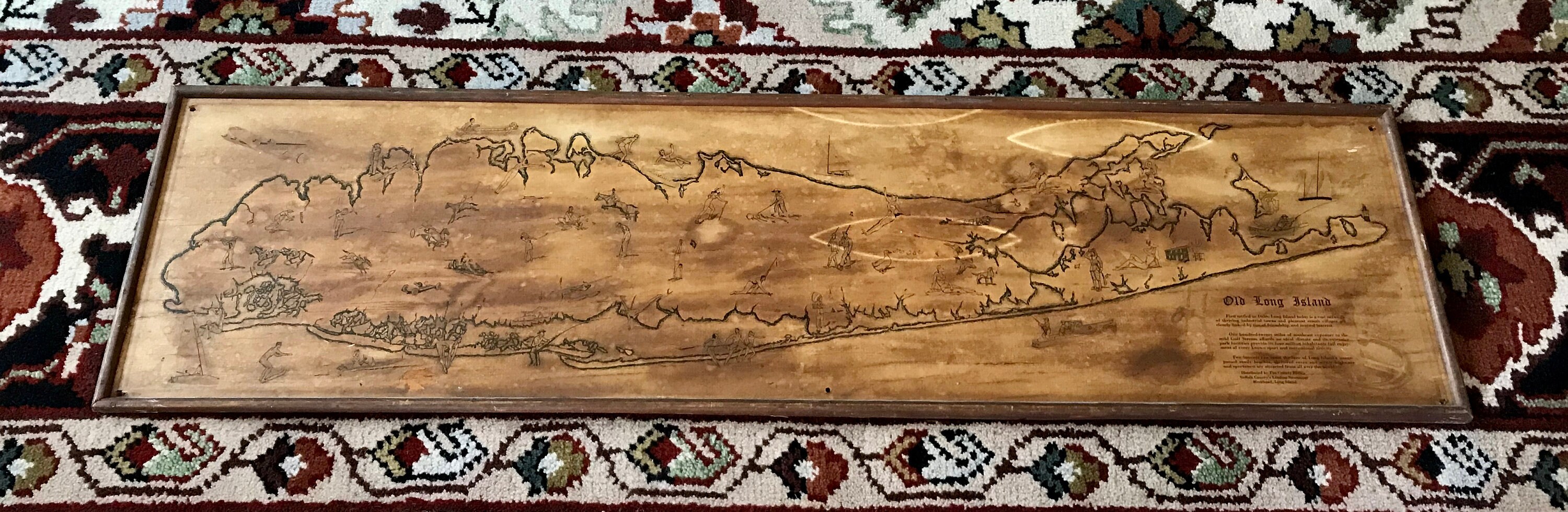 Rare Rare Rare Wood Mid-Century Hand-Detailed Map of | Etsy