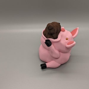 Happy Pig Eating Poop Sculpture / Planter 3d Printed - Etsy