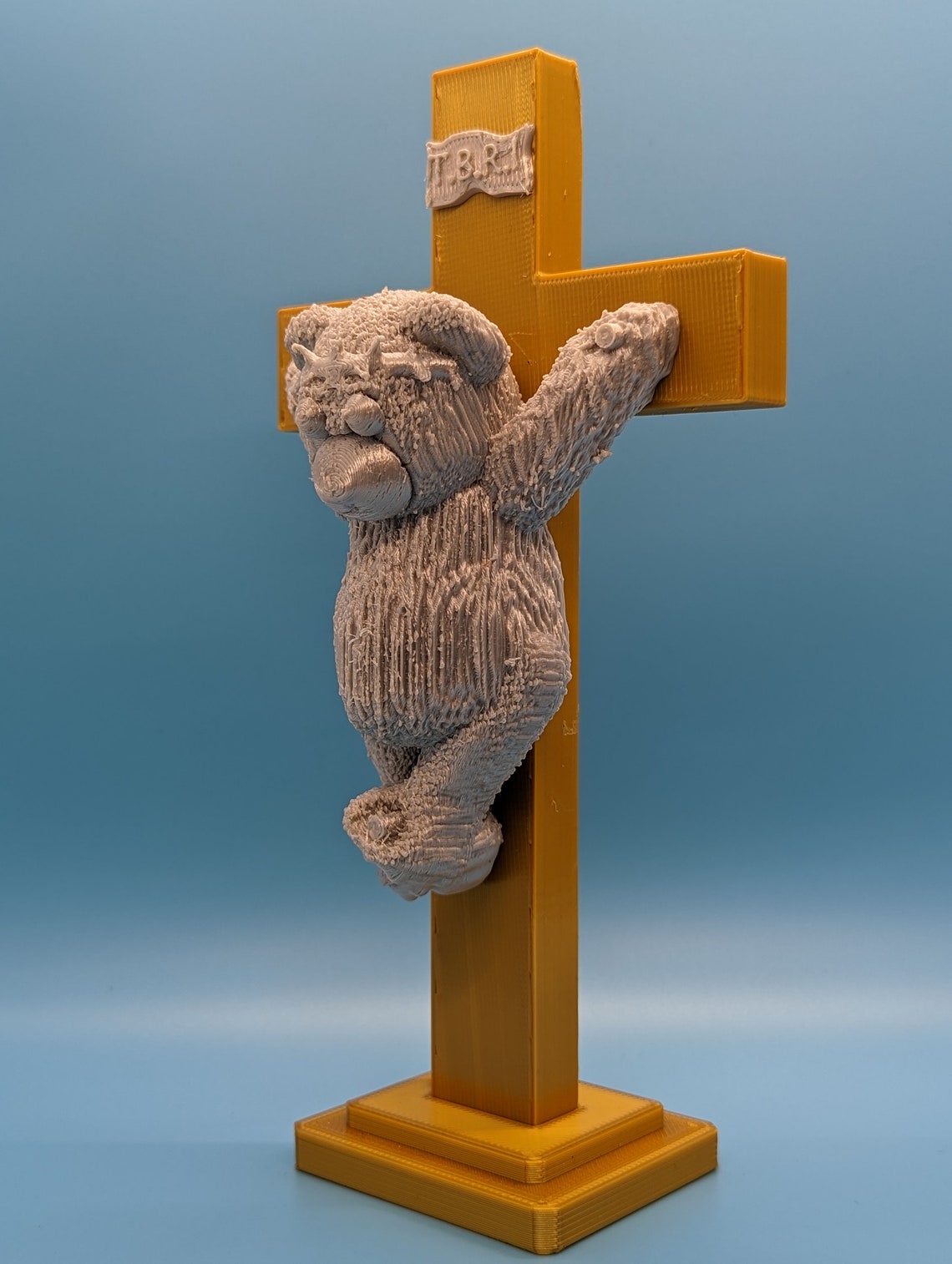Crucified Teddy Bear. 8 Inch Free Standing 3d Printed Crucifix - Etsy