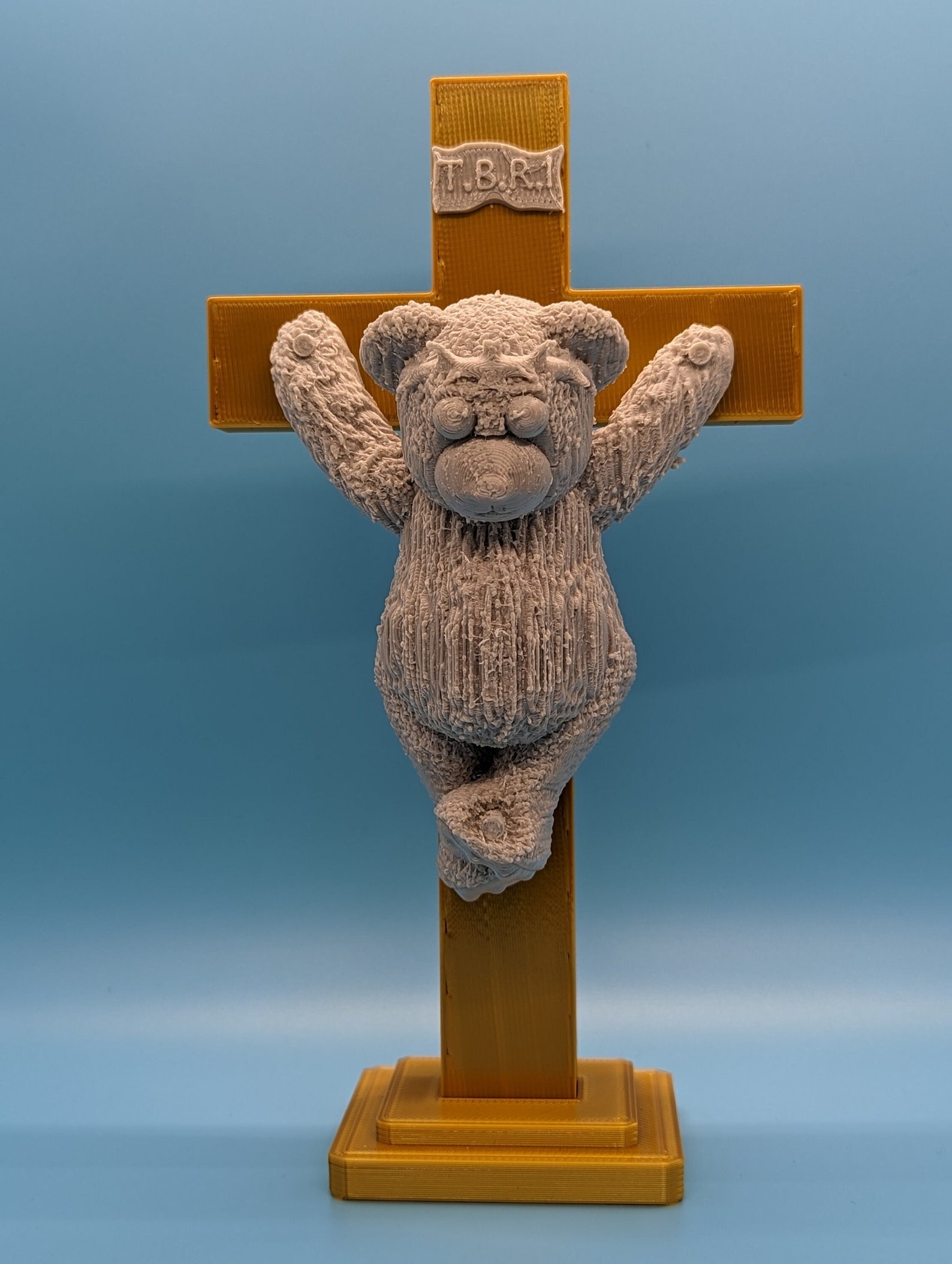 Crucified Teddy Bear. 8 Inch Free Standing 3d Printed Crucifix - Etsy